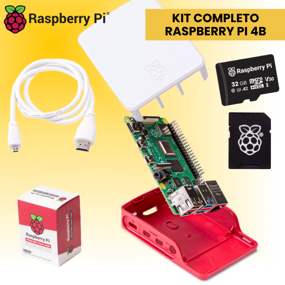 Kit Todo Oficial Raspberry Pi 4B - The Pi Box