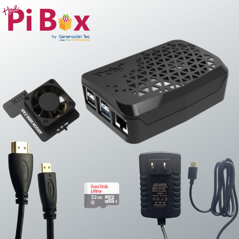 Combo Raspberry Pi 4B + Case Argon - The Pi Box